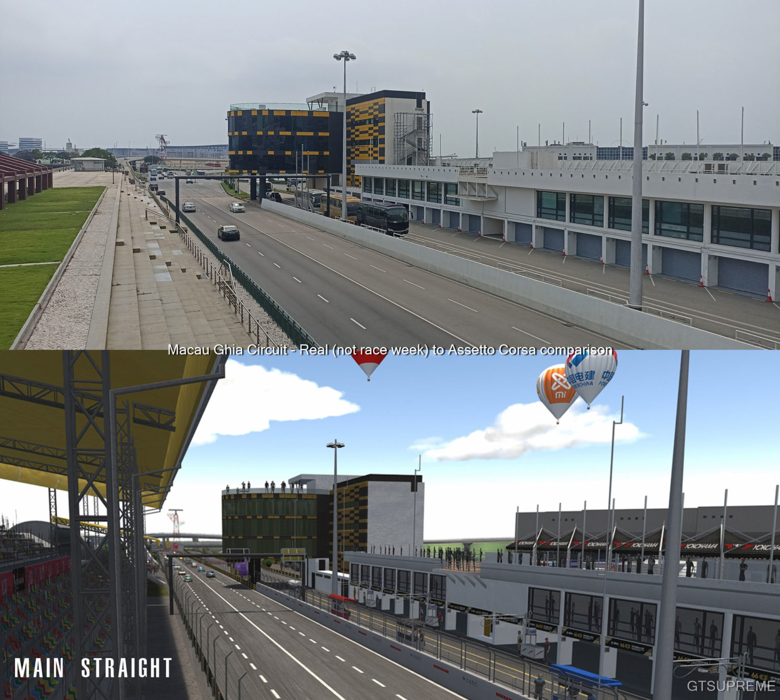 Compare real Macau Guia circuit (non-race week) to the track from ...