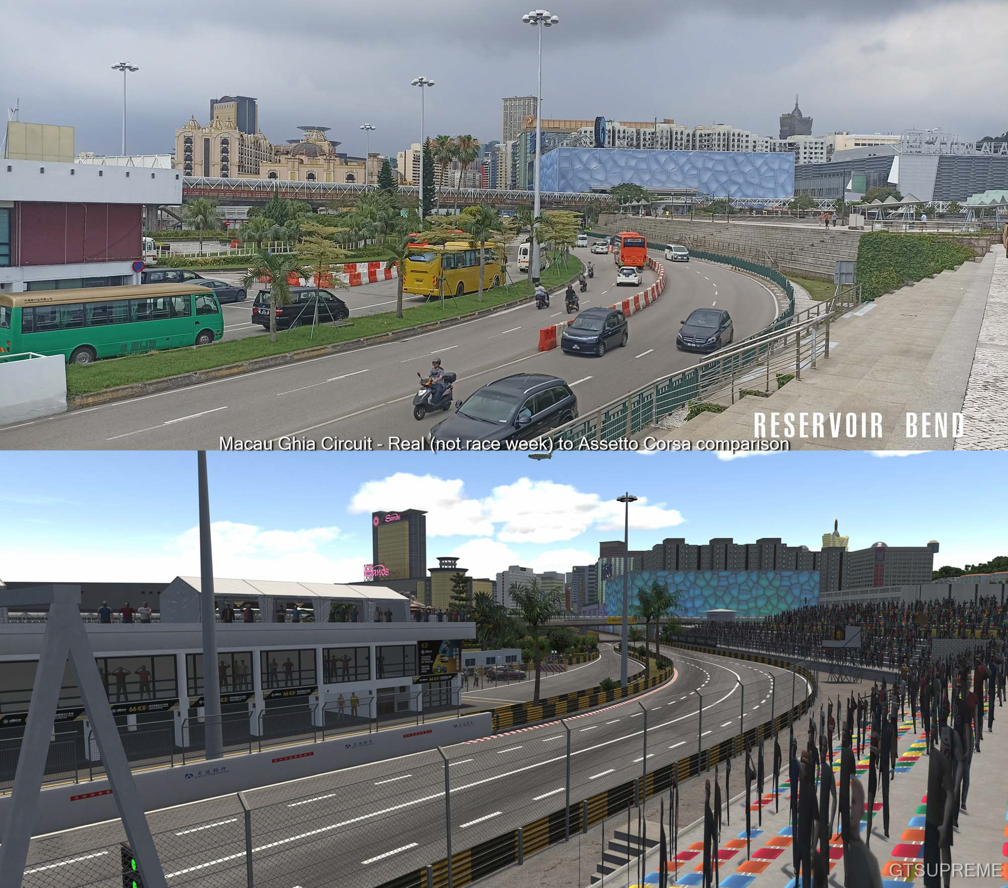 Compare real Macau Guia circuit (non-race week) to the track from ...