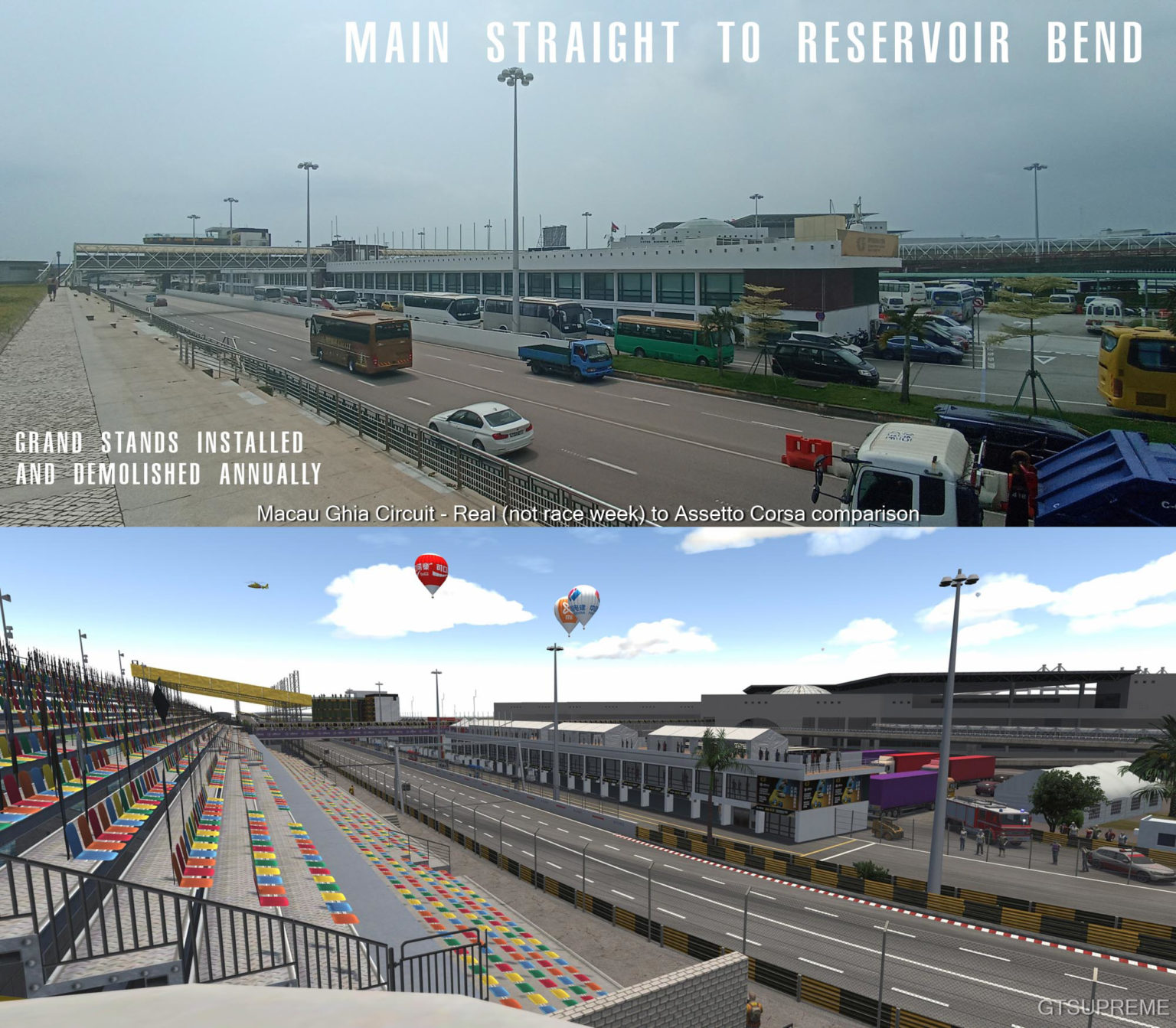Compare real Macau Guia circuit (non-race week) to the track from ...