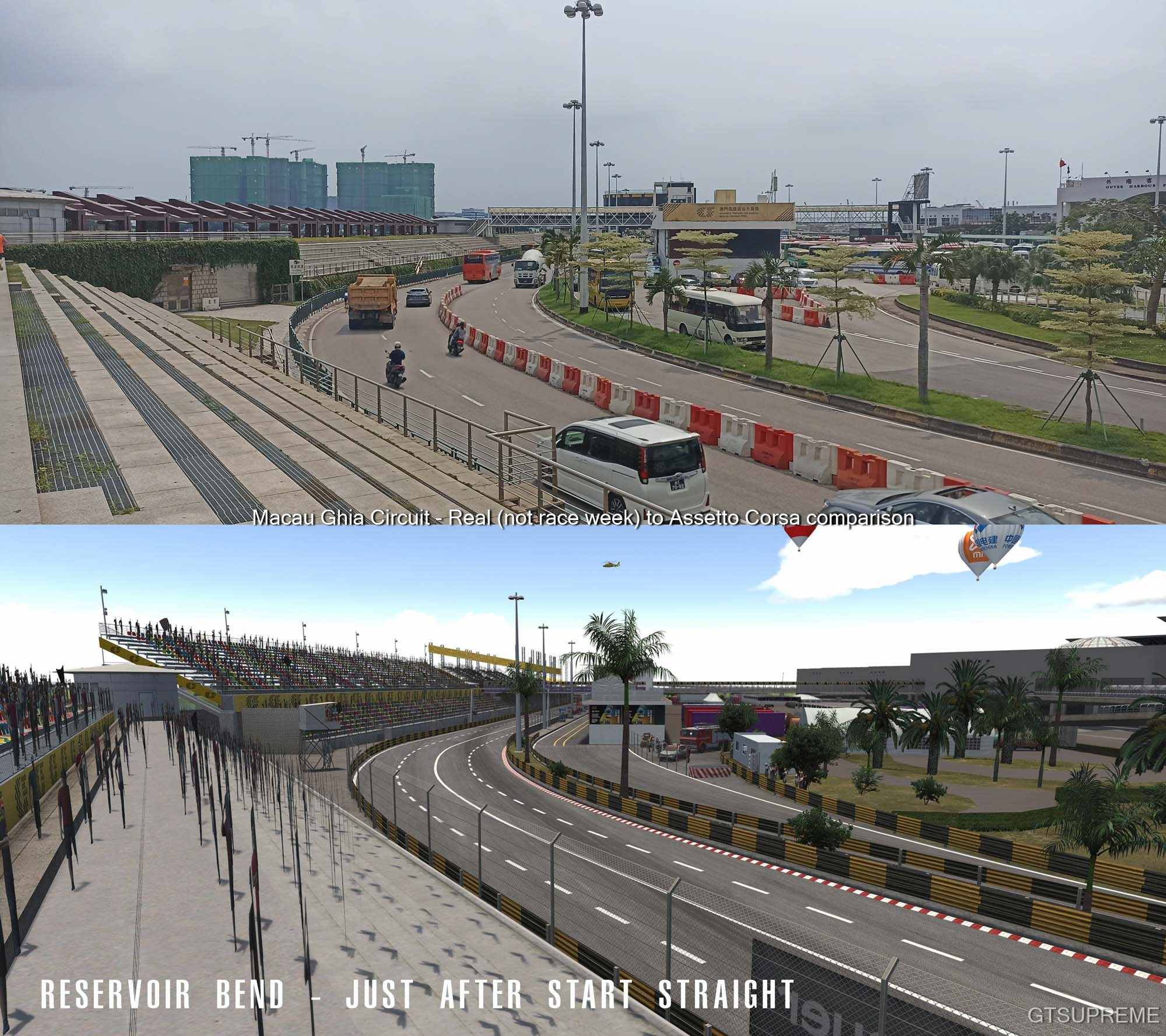 Compare real Macau Guia circuit (non-race week) to the track from ...