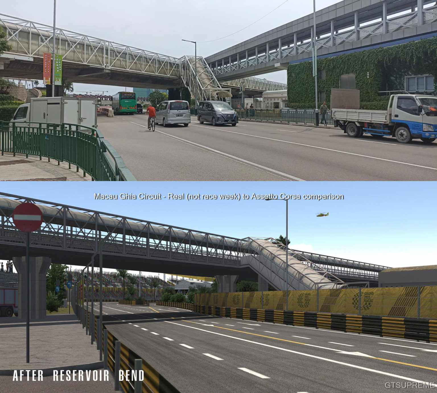 Compare real Macau Guia circuit (non-race week) to the track from ...