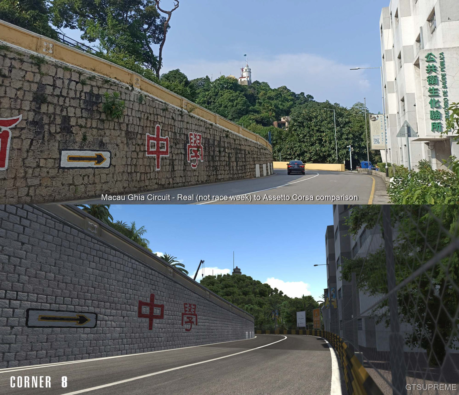 Compare real Macau Guia circuit (non-race week) to the track from ...